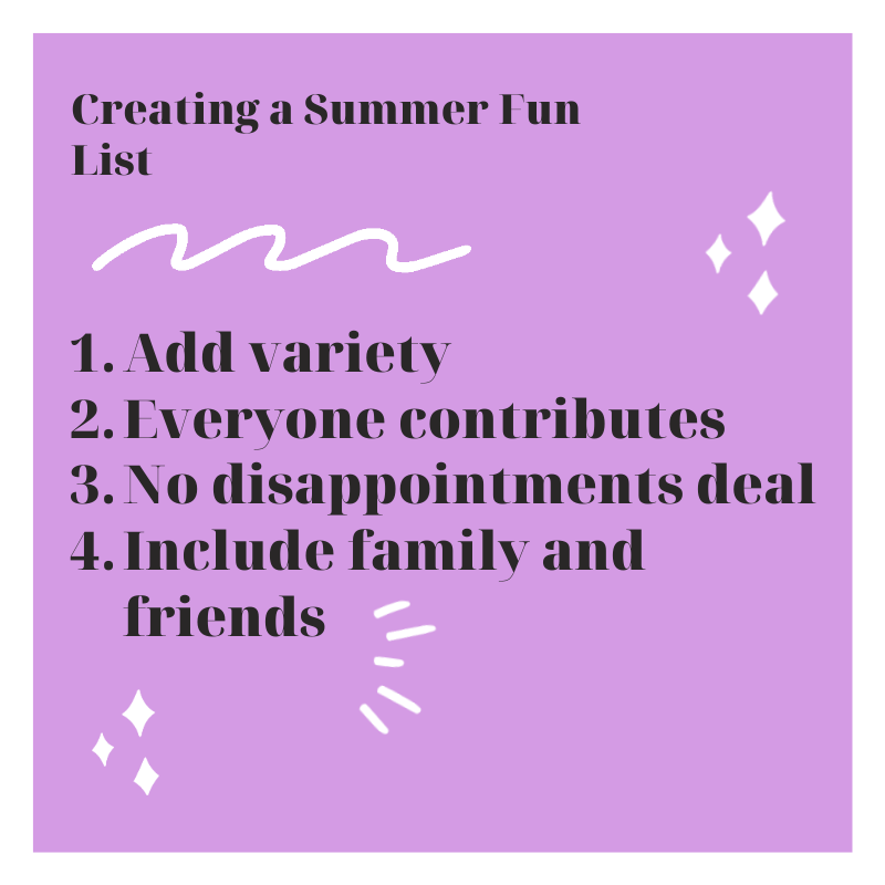 Creating a Summer Fun List – Love and Literacy