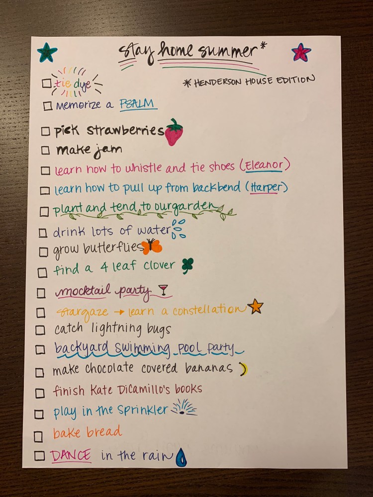 Creating a Summer Fun List – Love and Literacy