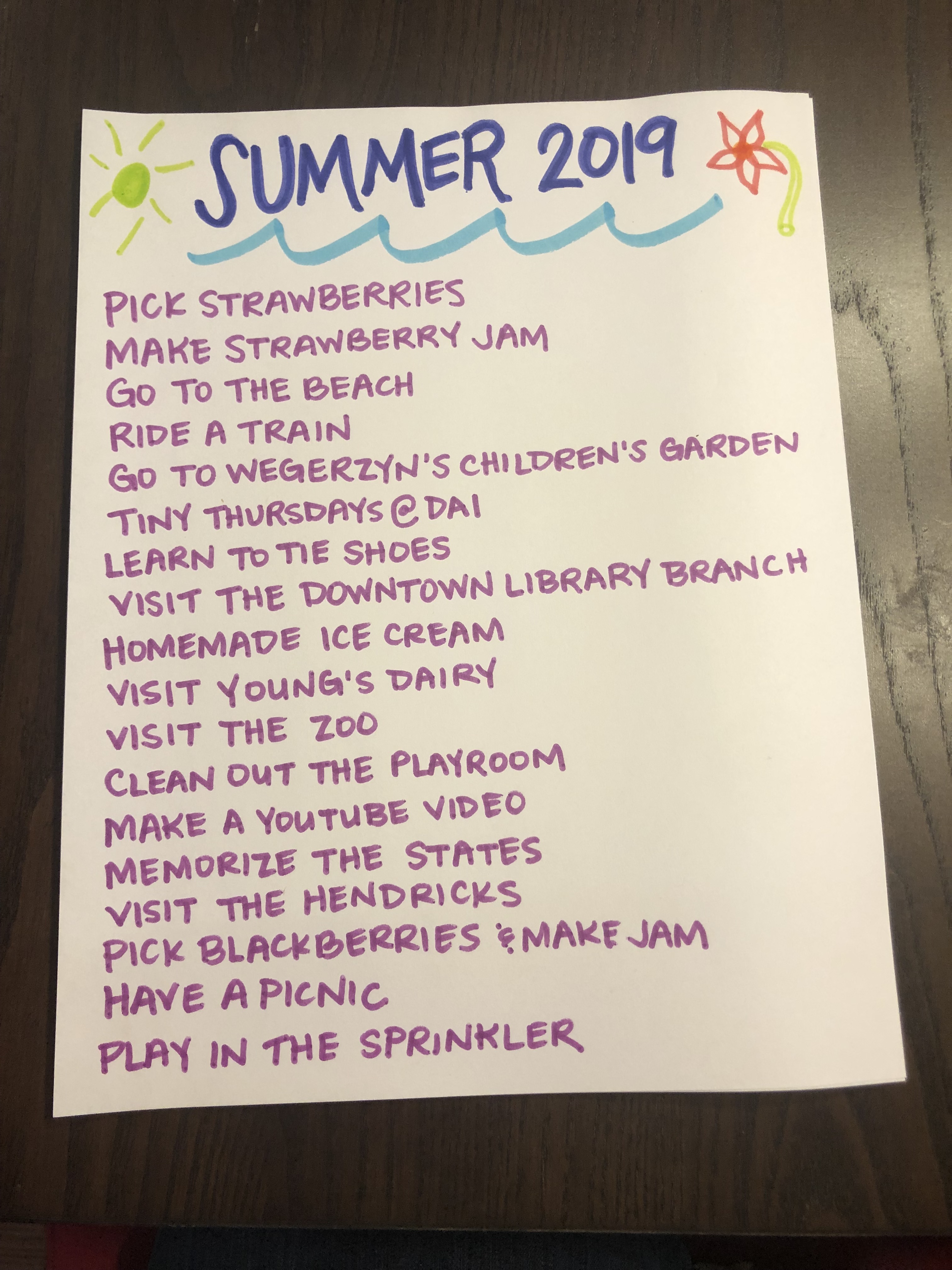 Creating a Summer Fun List – Love and Literacy